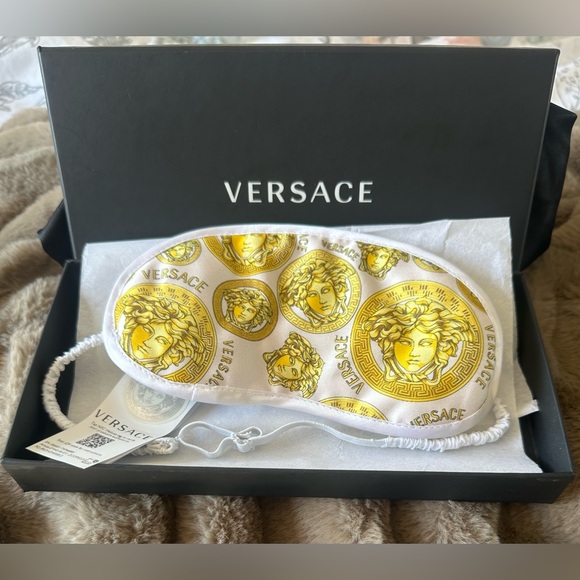 Versace | Accessories | Versace Medusa Gold And White Eye Mask | Poshmark